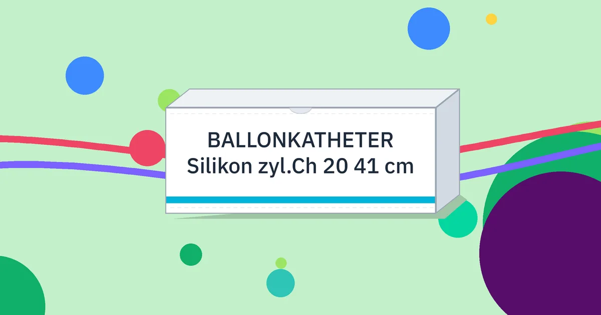 Symbolbild: Packung mit der Aufschrift BALLONKATHETER Silikon zyl.Ch 20 41 cm (PZN 10084819) – Verfügbarkeit und Bezug in Apotheken in Frankfurt am Main