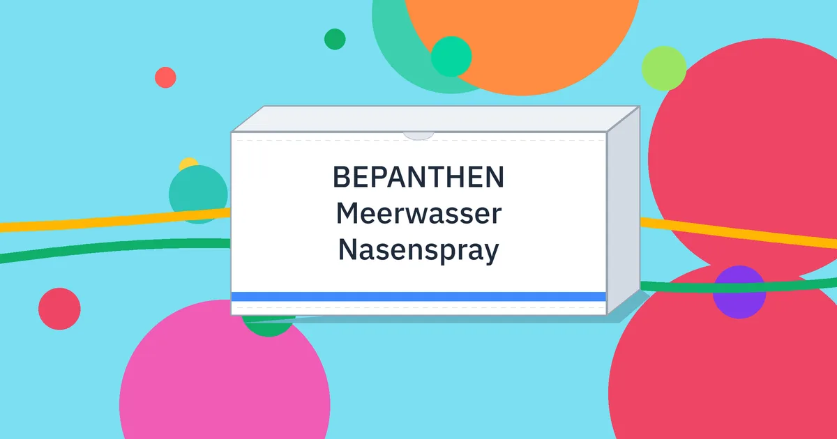 Symbolbild: Packung mit der Aufschrift BEPANTHEN Meerwasser Nasenspray (PZN 06325944) – Verfügbarkeit und Bezug in Apotheken in Frankfurt am Main
