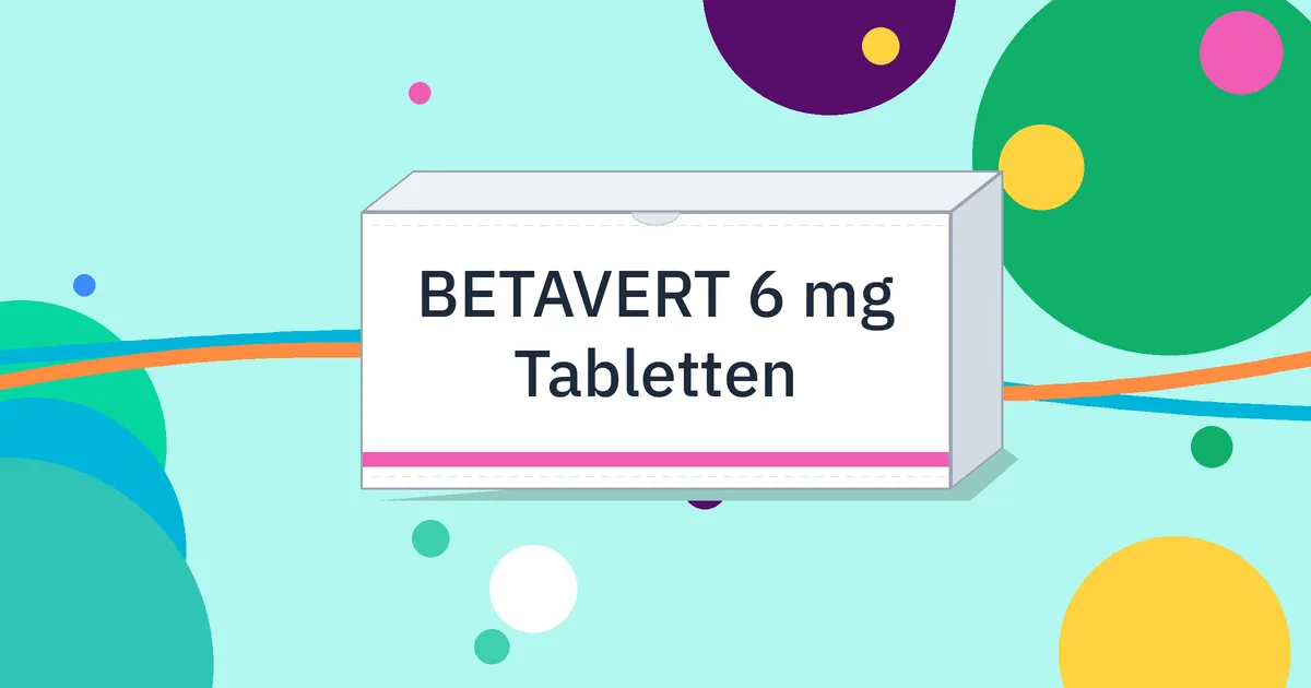 Symbolbild: Packung mit der Aufschrift BETAVERT 6 mg Tabletten (PZN 08538070) – Verfügbarkeit und Bezug in Apotheken in Frankfurt am Main