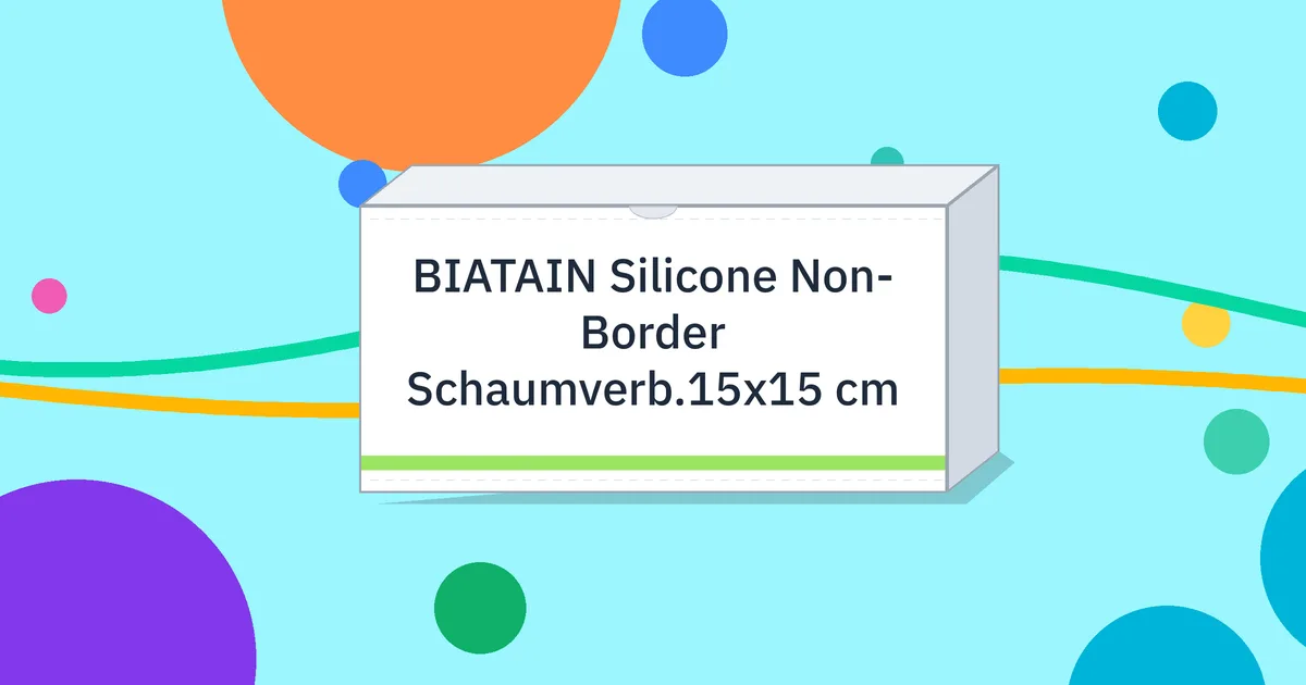 Symbolbild: Packung mit der Aufschrift BIATAIN Silicone Non-Border Schaumverb.15x15 cm (PZN 16942365) – Verfügbarkeit und Bezug in Apotheken in Frankfurt am Main