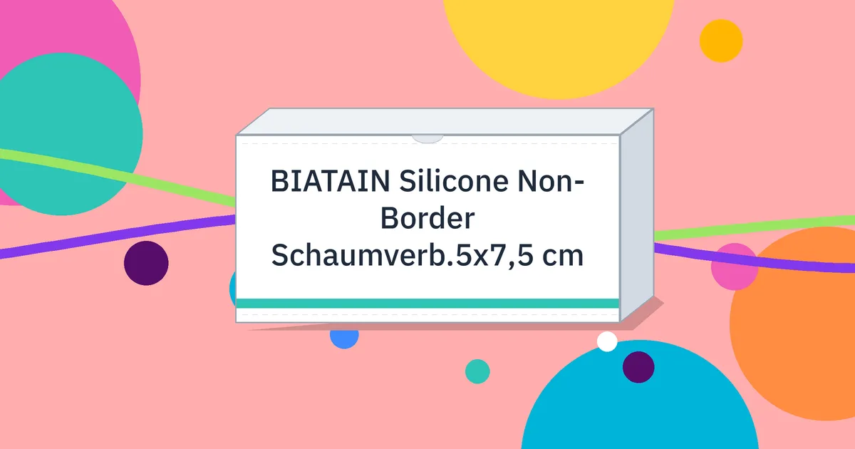 Symbolbild: Packung mit der Aufschrift BIATAIN Silicone Non-Border Schaumverb.5x7,5 cm (PZN 15403459) – Verfügbarkeit und Bezug in Apotheken in Frankfurt am Main
