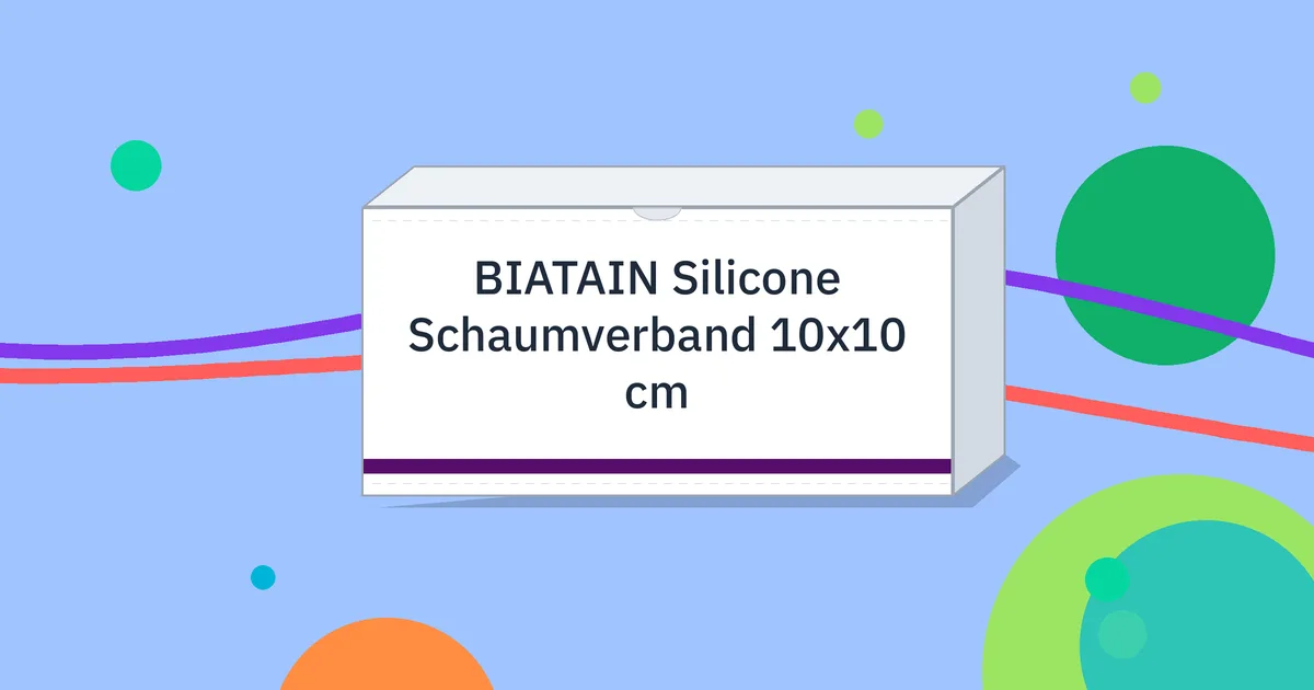 Symbolbild: Packung mit der Aufschrift BIATAIN Silicone Schaumverband 10x10 cm (PZN 14278791) – Verfügbarkeit und Bezug in Apotheken in Frankfurt am Main