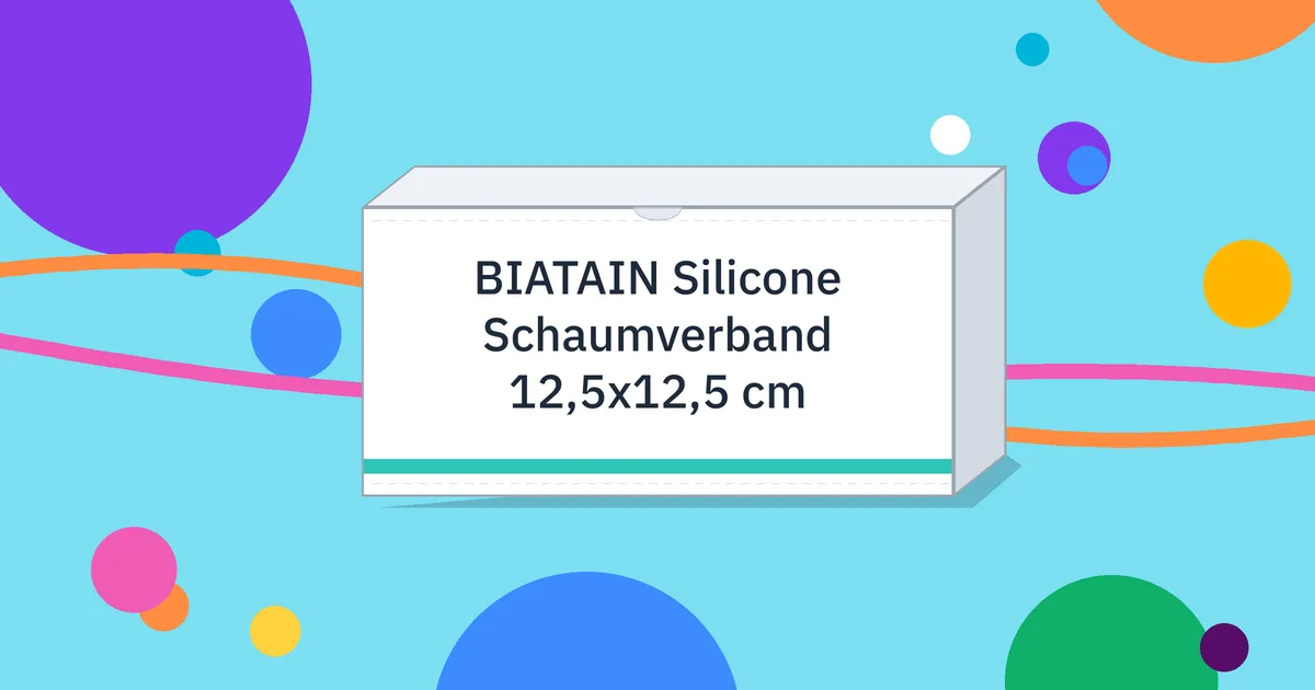 Symbolbild: Packung mit der Aufschrift BIATAIN Silicone Schaumverband 12,5x12,5 cm (PZN 18670014) – Verfügbarkeit und Bezug in Apotheken in Frankfurt am Main