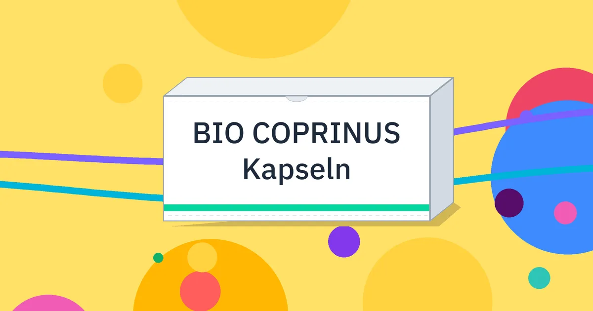 Symbolbild: Packung mit der Aufschrift BIO COPRINUS Kapseln (PZN 11551944) – Verfügbarkeit und Bezug in Apotheken in Frankfurt am Main