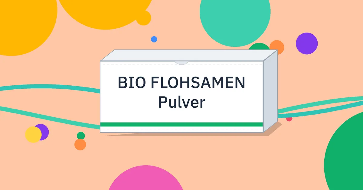 Symbolbild: Packung mit der Aufschrift BIO FLOHSAMEN Pulver (PZN 11071173) – Verfügbarkeit und Bezug in Apotheken in Frankfurt am Main