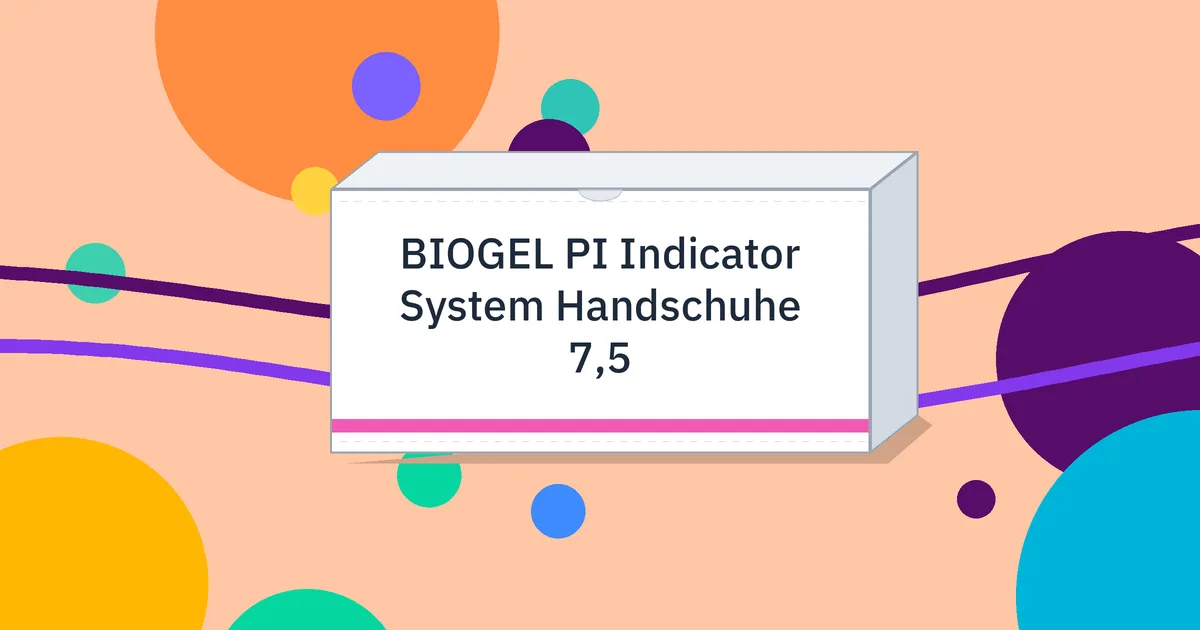 Symbolbild: Packung mit der Aufschrift BIOGEL PI Indicator System Handschuhe 7,5 (PZN 04702012) – Verfügbarkeit und Bezug in Apotheken in Frankfurt am Main