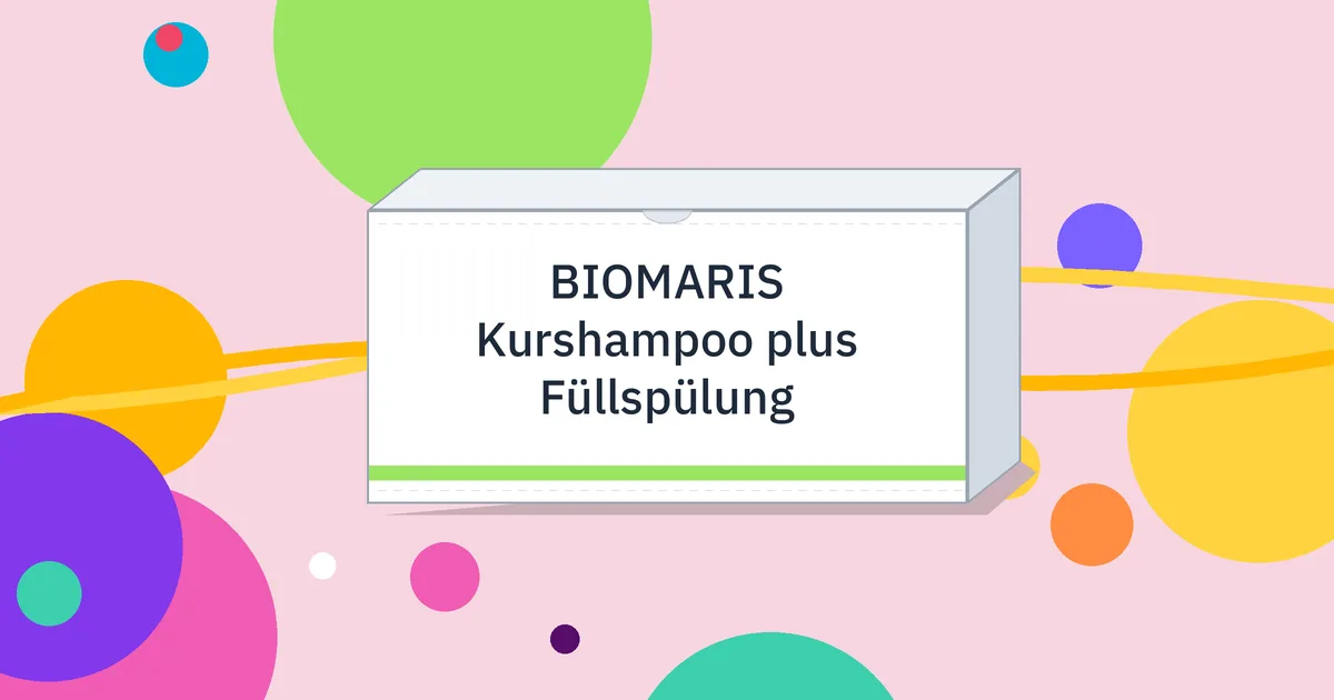 Symbolbild: Packung mit der Aufschrift BIOMARIS Kurshampoo plus Füllspülung (PZN 00822038) – Verfügbarkeit und Bezug in Apotheken in Frankfurt am Main