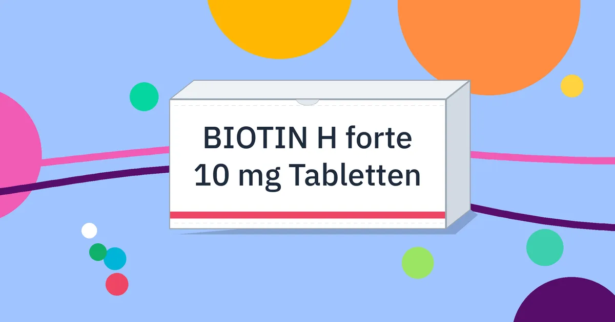Symbolbild: Packung mit der Aufschrift BIOTIN H forte 10 mg Tabletten (PZN 00964471) – Verfügbarkeit und Bezug in Apotheken in Frankfurt am Main