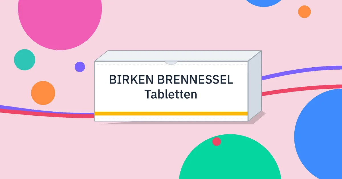 Symbolbild: Packung mit der Aufschrift BIRKEN BRENNESSEL Tabletten (PZN 04570941) – Verfügbarkeit und Bezug in Apotheken in Frankfurt am Main