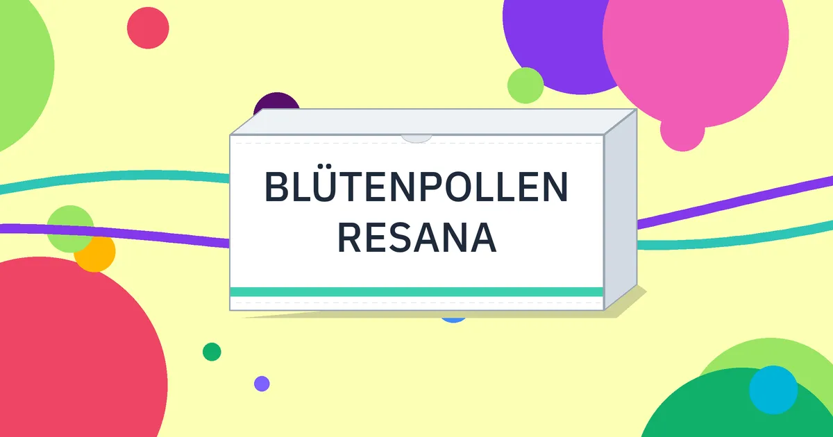 Symbolbild: Packung mit der Aufschrift BLÜTENPOLLEN RESANA (PZN 02405103) – Verfügbarkeit und Bezug in Apotheken in Frankfurt am Main