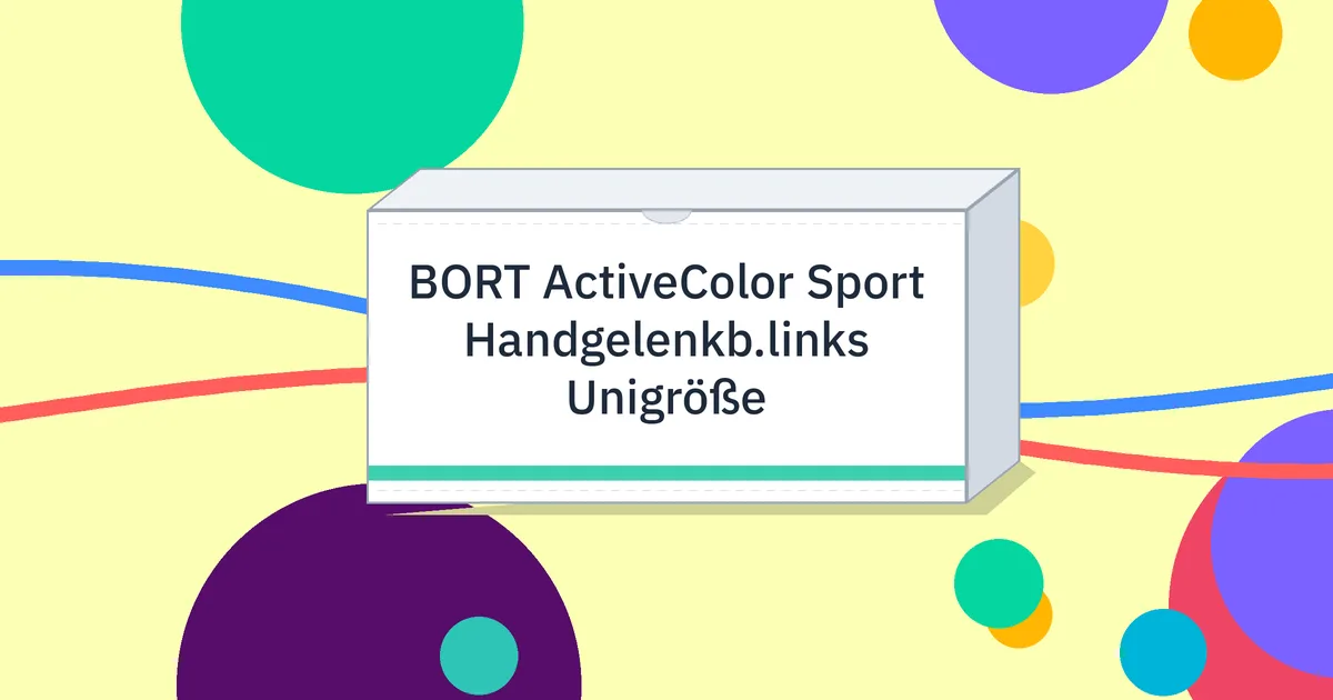 Symbolbild: Packung mit der Aufschrift BORT ActiveColor Sport Handgelenkb.links Unigröße (PZN 15256018) – Verfügbarkeit und Bezug in Apotheken in Frankfurt am Main
