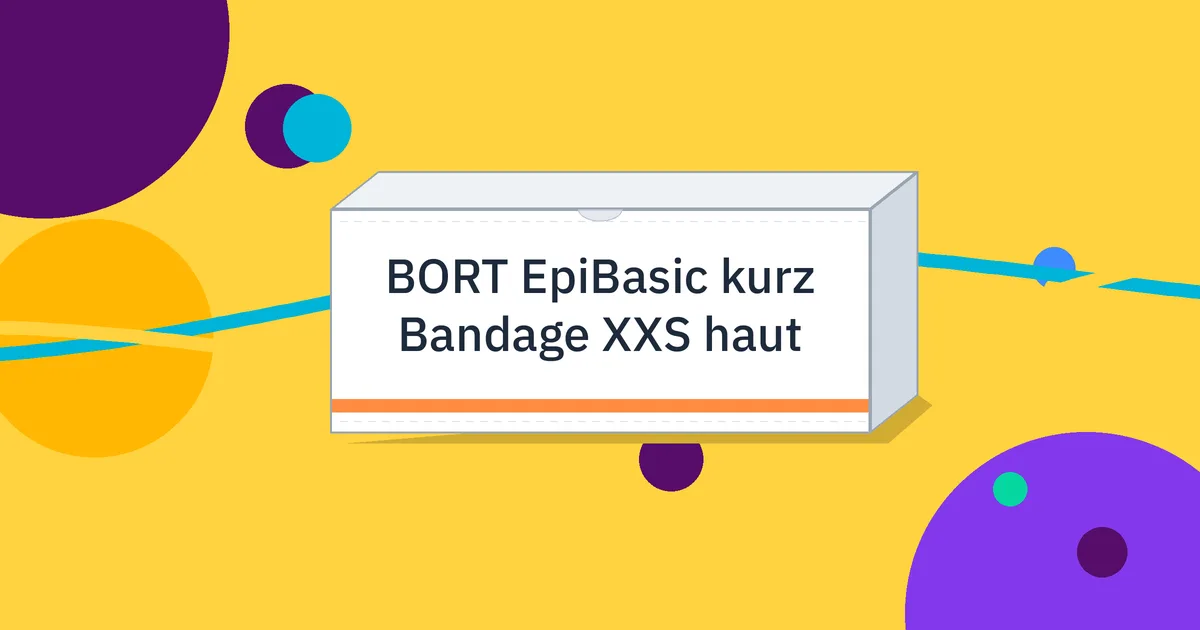 Symbolbild: Packung mit der Aufschrift BORT EpiBasic kurz Bandage XXS haut (PZN 15255697) – Verfügbarkeit und Bezug in Apotheken in Frankfurt am Main