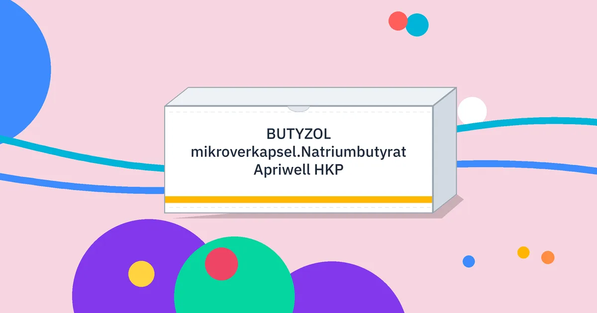 Symbolbild: Packung mit der Aufschrift BUTYZOL mikroverkapsel.Natriumbutyrat Apriwell HKP (PZN 19419227) – Verfügbarkeit und Bezug in Apotheken in Frankfurt am Main
