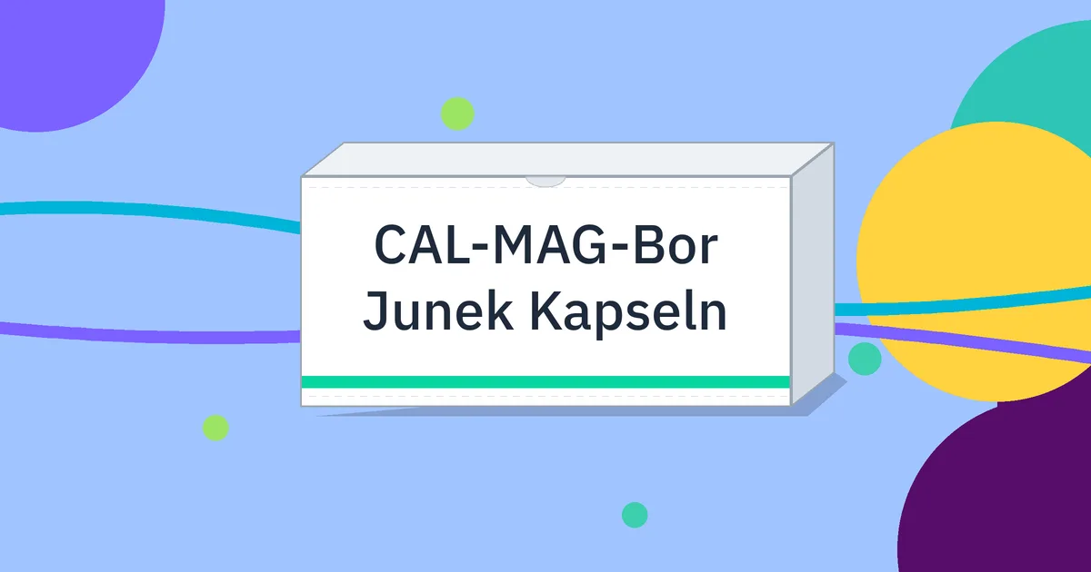 Symbolbild: Packung mit der Aufschrift CAL-MAG-Bor Junek Kapseln (PZN 19712269) – Verfügbarkeit und Bezug in Apotheken in Frankfurt am Main