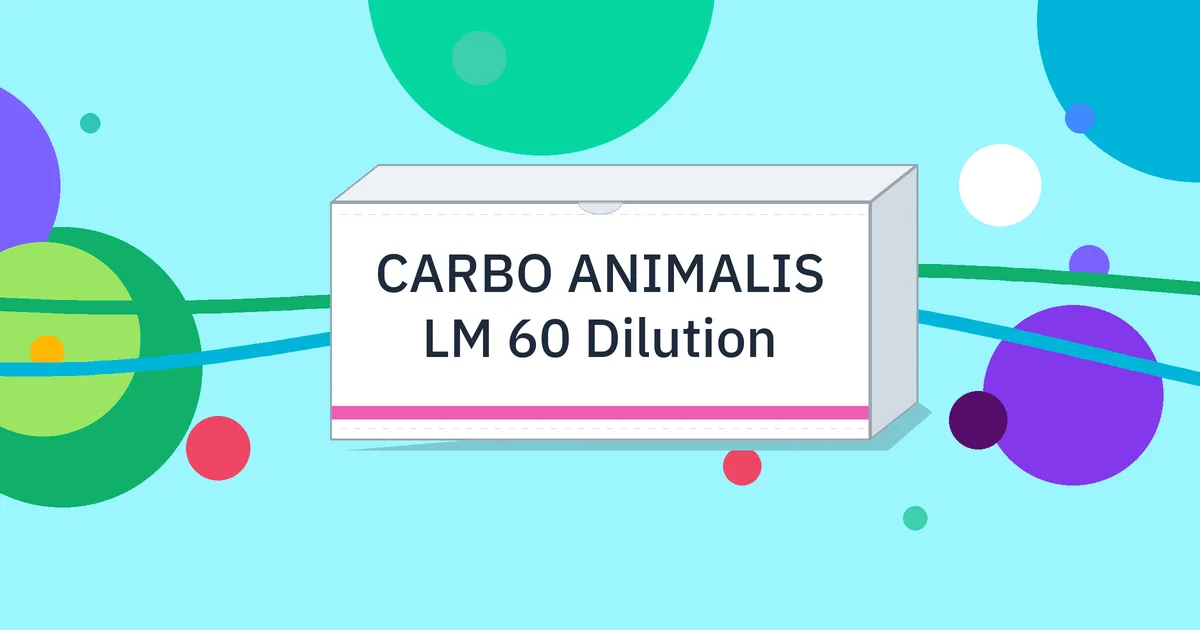 Symbolbild: Packung mit der Aufschrift CARBO ANIMALIS LM 60 Dilution (PZN 12809296) – Verfügbarkeit und Bezug in Apotheken in Frankfurt am Main