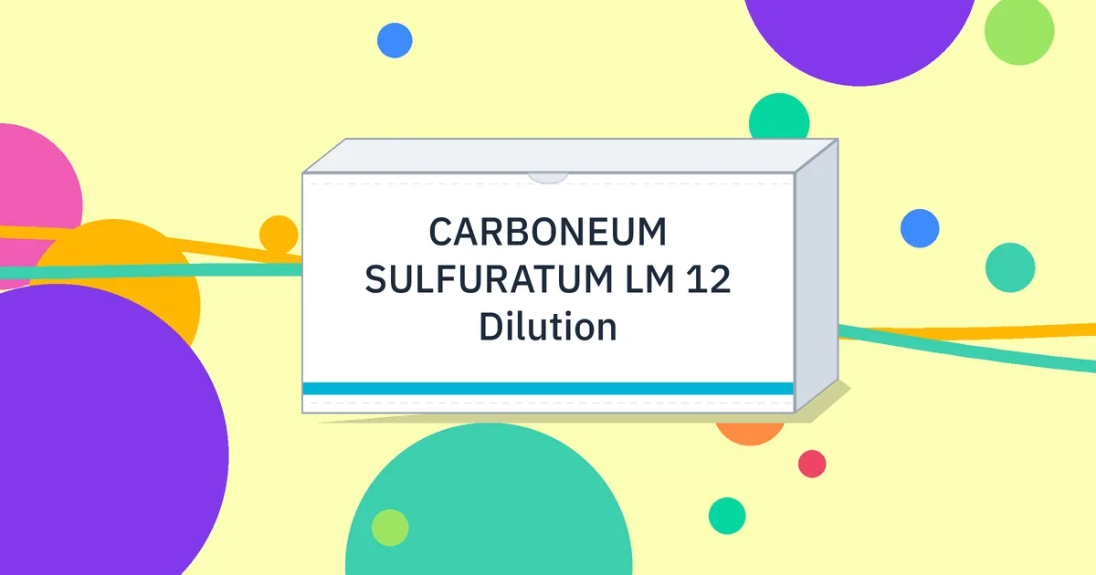 Symbolbild: Packung mit der Aufschrift CARBONEUM SULFURATUM LM 12 Dilution (PZN 07540076) – Verfügbarkeit und Bezug in Apotheken in Frankfurt am Main