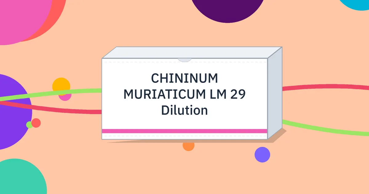 Symbolbild: Packung mit der Aufschrift CHININUM MURIATICUM LM 29 Dilution (PZN 12815351) – Verfügbarkeit und Bezug in Apotheken in Frankfurt am Main