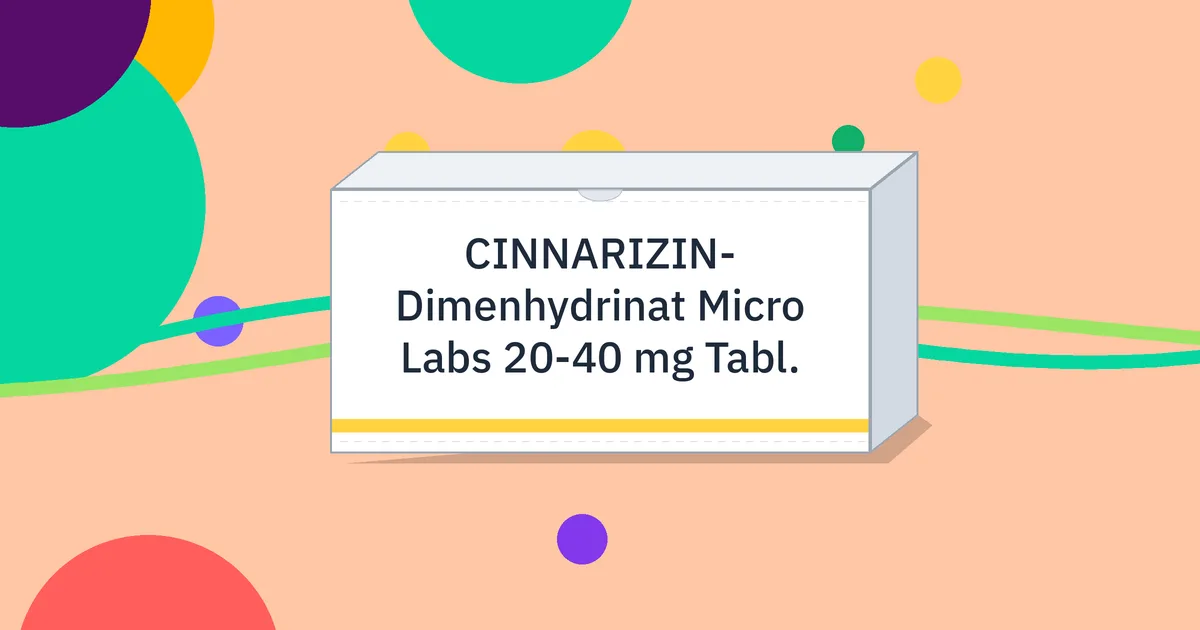 Symbolbild: Packung mit der Aufschrift CINNARIZIN-Dimenhydrinat Micro Labs 20-40 mg Tabl. (PZN 18491286) – Verfügbarkeit und Bezug in Apotheken in Frankfurt am Main