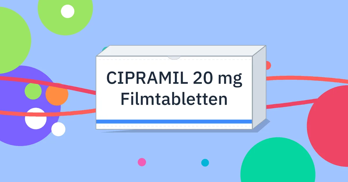 Symbolbild: Packung mit der Aufschrift CIPRAMIL 20 mg Filmtabletten (PZN 01229696) – Verfügbarkeit und Bezug in Apotheken in Frankfurt am Main