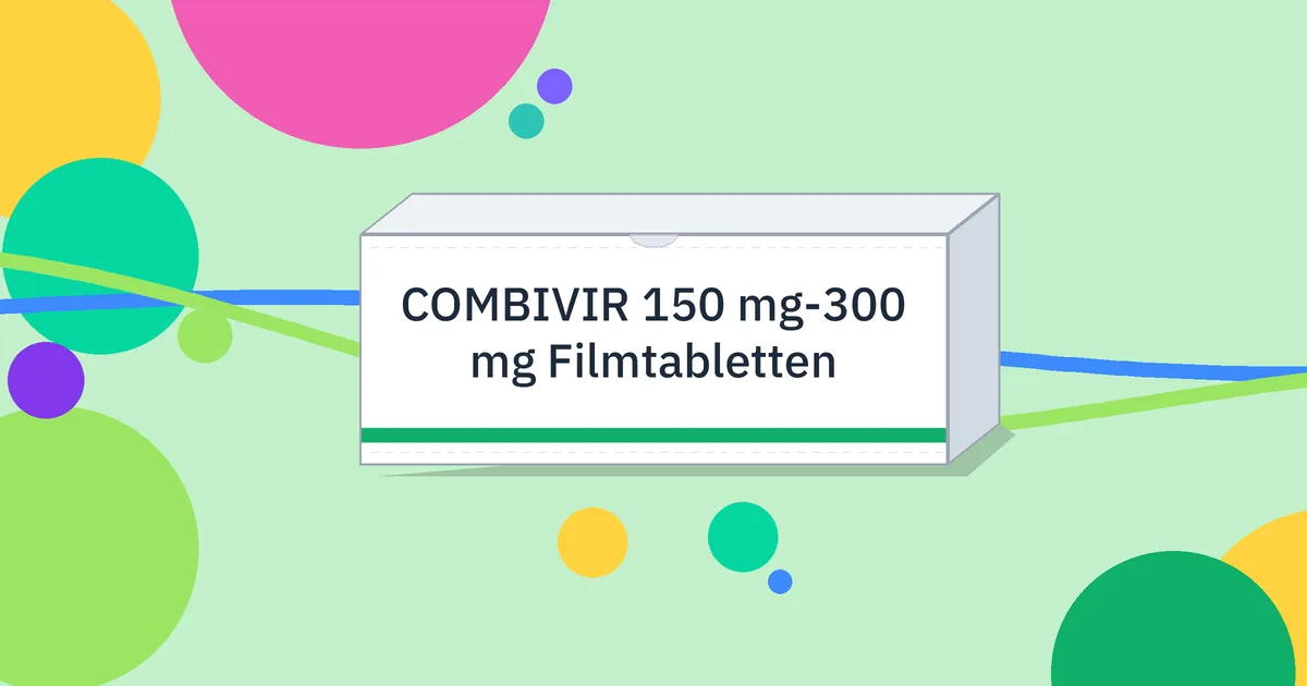 Symbolbild: Packung mit der Aufschrift COMBIVIR 150 mg-300 mg Filmtabletten (PZN 08725085) – Verfügbarkeit und Bezug in Apotheken in Frankfurt am Main