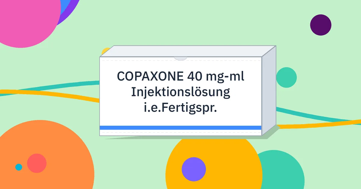 Symbolbild: Packung mit der Aufschrift COPAXONE 40 mg-ml Injektionslösung i.e.Fertigspr. (PZN 11556491) – Verfügbarkeit und Bezug in Apotheken in Frankfurt am Main