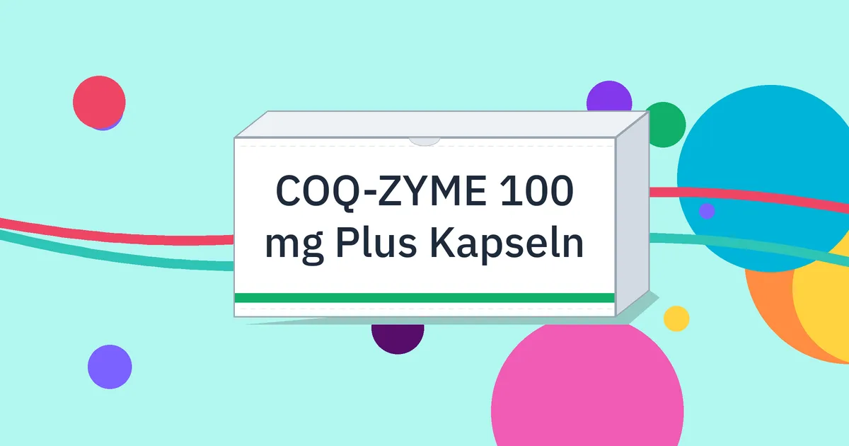 Symbolbild: Packung mit der Aufschrift COQ-ZYME 100 mg Plus Kapseln (PZN 16831298) – Verfügbarkeit und Bezug in Apotheken in Frankfurt am Main