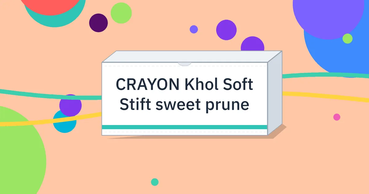 Symbolbild: Packung mit der Aufschrift CRAYON Khol Soft Stift sweet prune (PZN 16617955) – Verfügbarkeit und Bezug in Apotheken in Frankfurt am Main