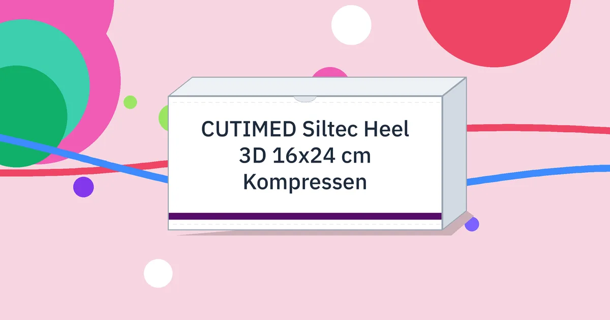 Symbolbild: Packung mit der Aufschrift CUTIMED Siltec Heel 3D 16x24 cm Kompressen (PZN 19809371) – Verfügbarkeit und Bezug in Apotheken in Frankfurt am Main