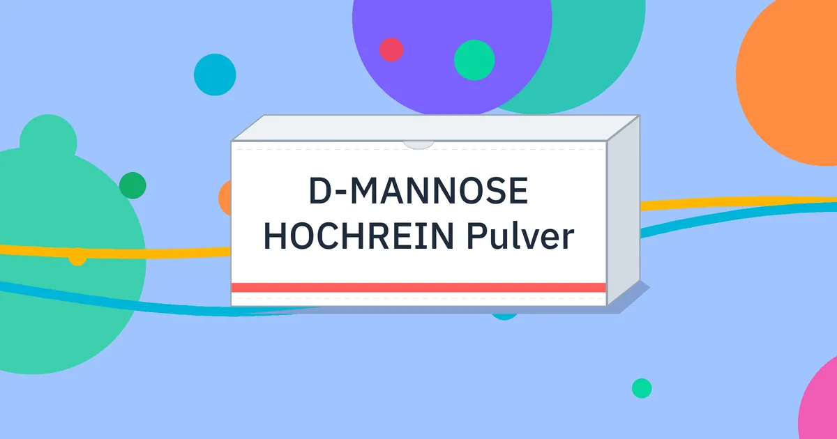Symbolbild: Packung mit der Aufschrift D-MANNOSE HOCHREIN Pulver (PZN 09424865) – Verfügbarkeit und Bezug in Apotheken in Frankfurt am Main