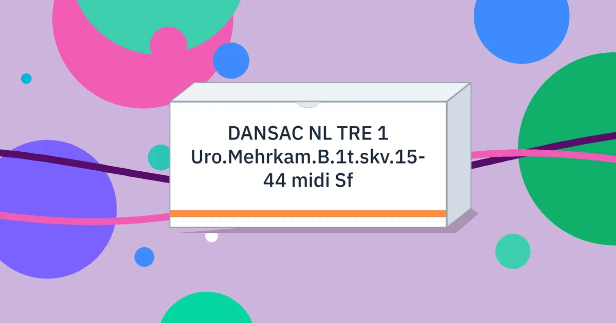 Symbolbild: Packung mit der Aufschrift DANSAC NL TRE 1 Uro.Mehrkam.B.1t.skv.15-44 midi Sf (PZN 18179608) – Verfügbarkeit und Bezug in Apotheken in Frankfurt am Main