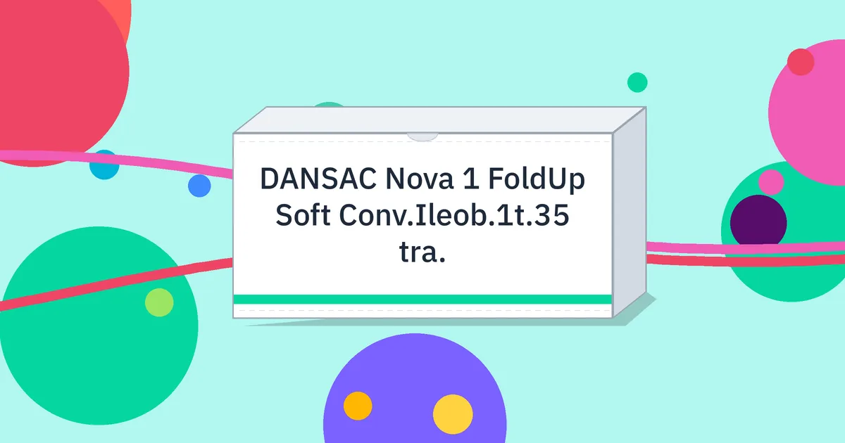 Symbolbild: Packung mit der Aufschrift DANSAC Nova 1 FoldUp Soft Conv.Ileob.1t.35 tra. (PZN 03755093) – Verfügbarkeit und Bezug in Apotheken in Frankfurt am Main
