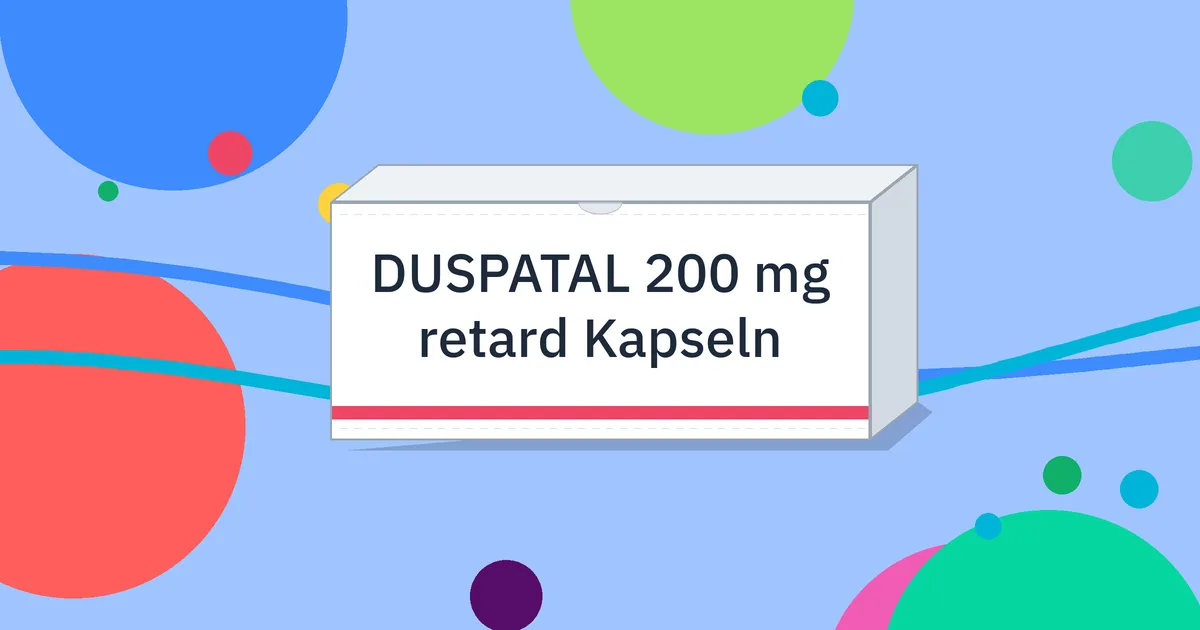Symbolbild: Packung mit der Aufschrift DUSPATAL 200 mg retard Kapseln (PZN 07797616) – Verfügbarkeit und Bezug in Apotheken in Frankfurt am Main