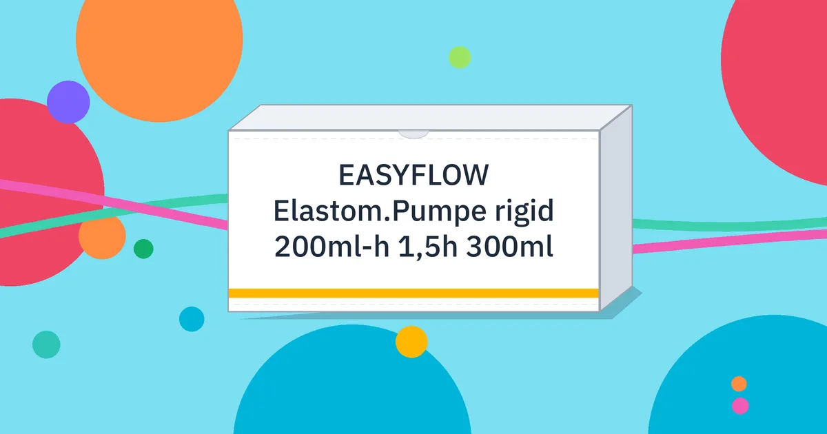 Symbolbild: Packung mit der Aufschrift EASYFLOW Elastom.Pumpe rigid 200ml-h 1,5h 300ml (PZN 19262814) – Verfügbarkeit und Bezug in Apotheken in Frankfurt am Main