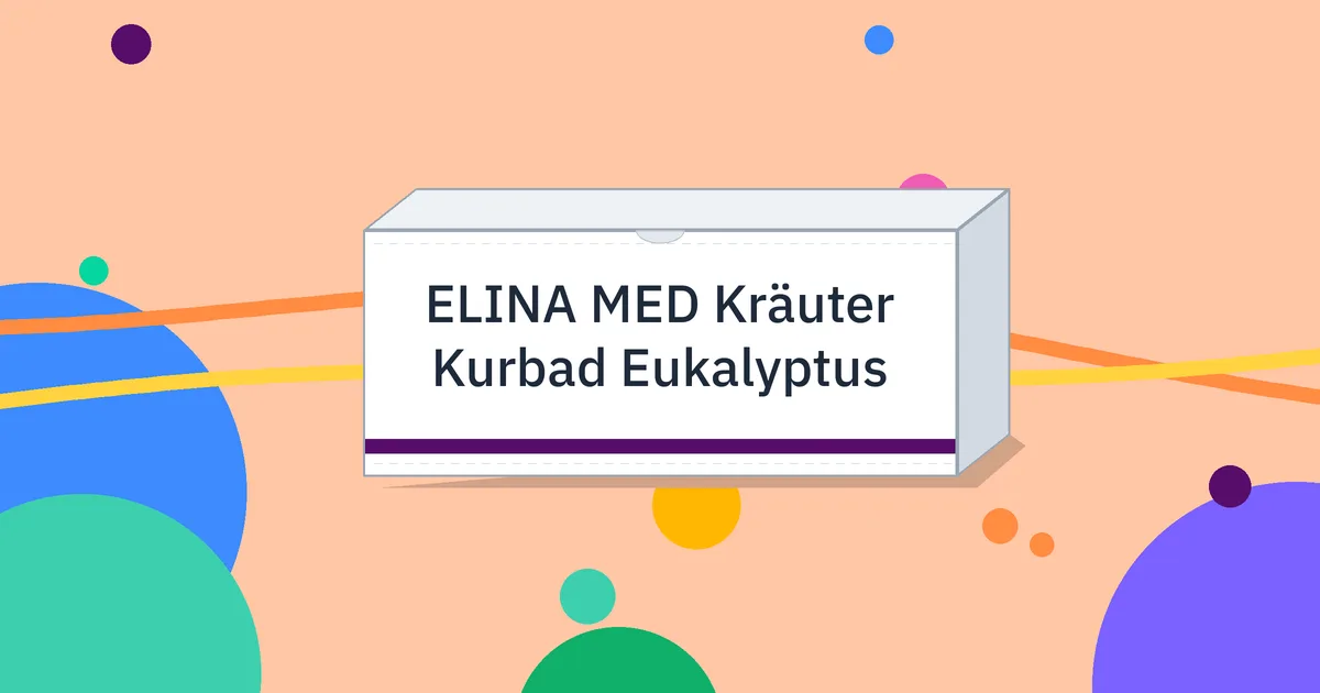 Symbolbild: Packung mit der Aufschrift ELINA MED Kräuter Kurbad Eukalyptus (PZN 07394611) – Verfügbarkeit und Bezug in Apotheken in Frankfurt am Main