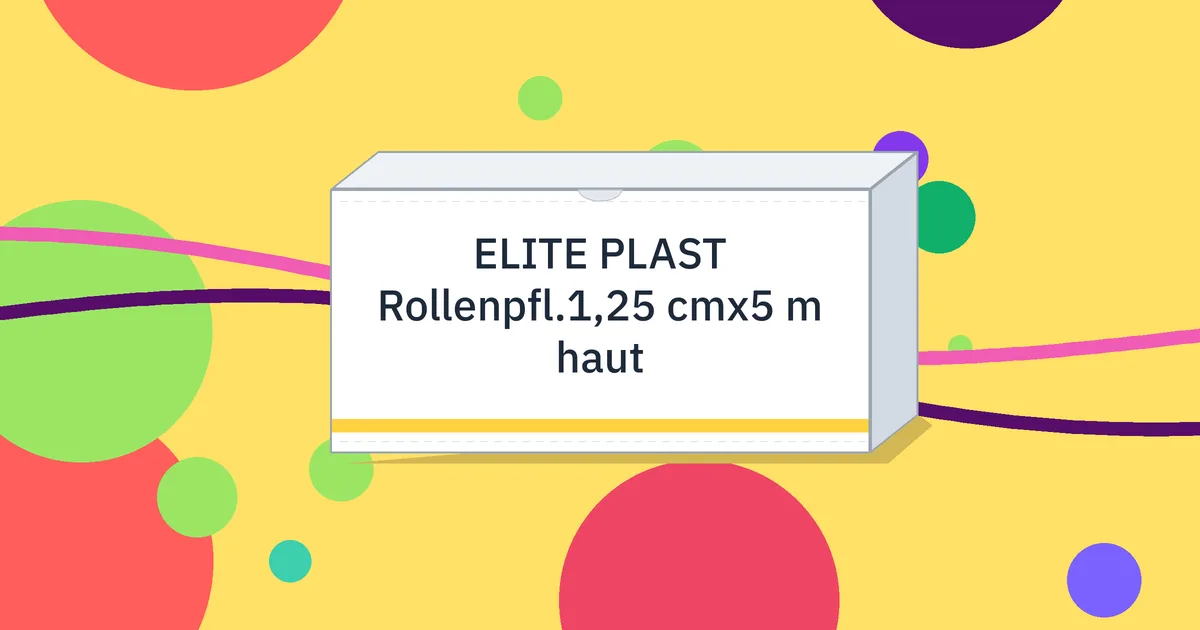 Symbolbild: Packung mit der Aufschrift ELITE PLAST Rollenpfl.1,25 cmx5 m haut (PZN 07540277) – Verfügbarkeit und Bezug in Apotheken in Frankfurt am Main