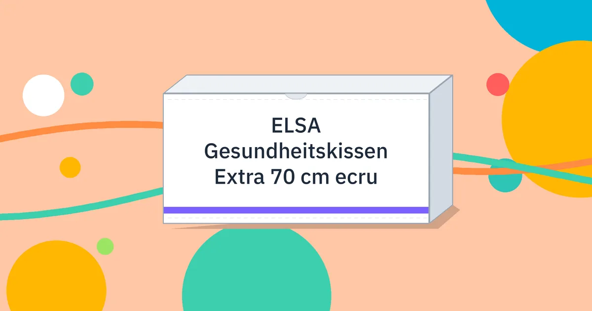 Symbolbild: Packung mit der Aufschrift ELSA Gesundheitskissen Extra 70 cm ecru (PZN 02816450) – Verfügbarkeit und Bezug in Apotheken in Frankfurt am Main