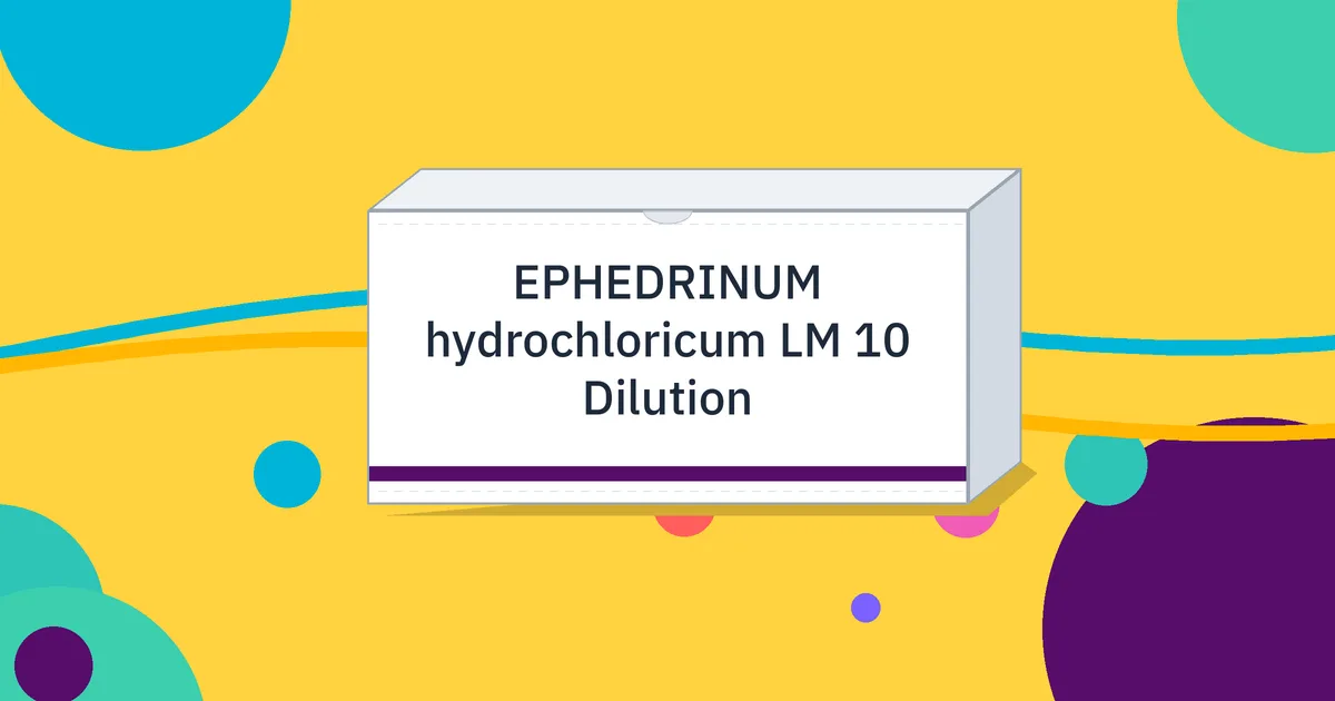 Symbolbild: Packung mit der Aufschrift EPHEDRINUM hydrochloricum LM 10 Dilution (PZN 13471155) – Verfügbarkeit und Bezug in Apotheken in Frankfurt am Main