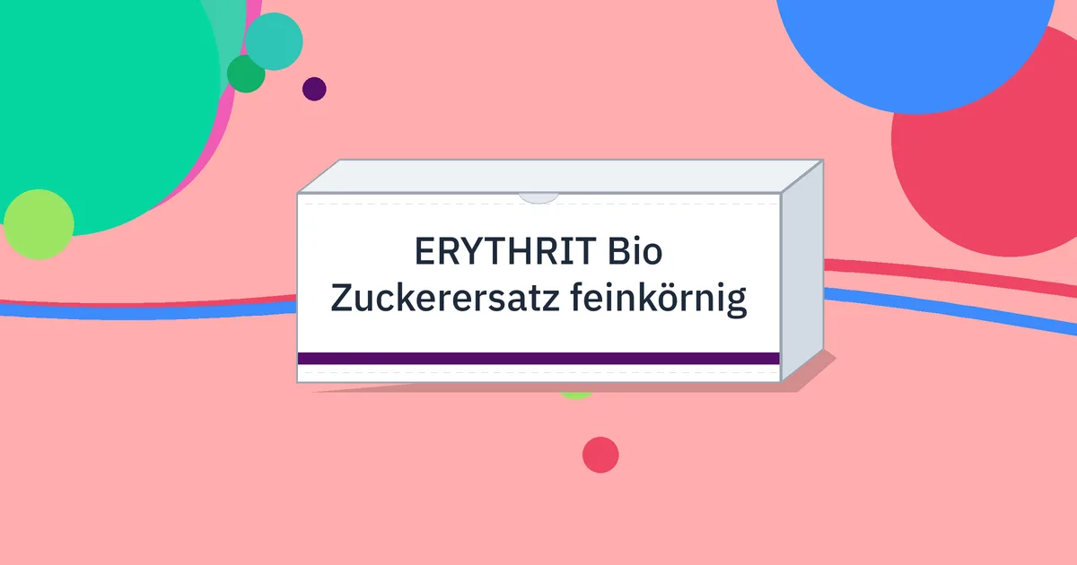 Symbolbild: Packung mit der Aufschrift ERYTHRIT Bio Zuckerersatz feinkörnig (PZN 15301173) – Verfügbarkeit und Bezug in Apotheken in Frankfurt am Main