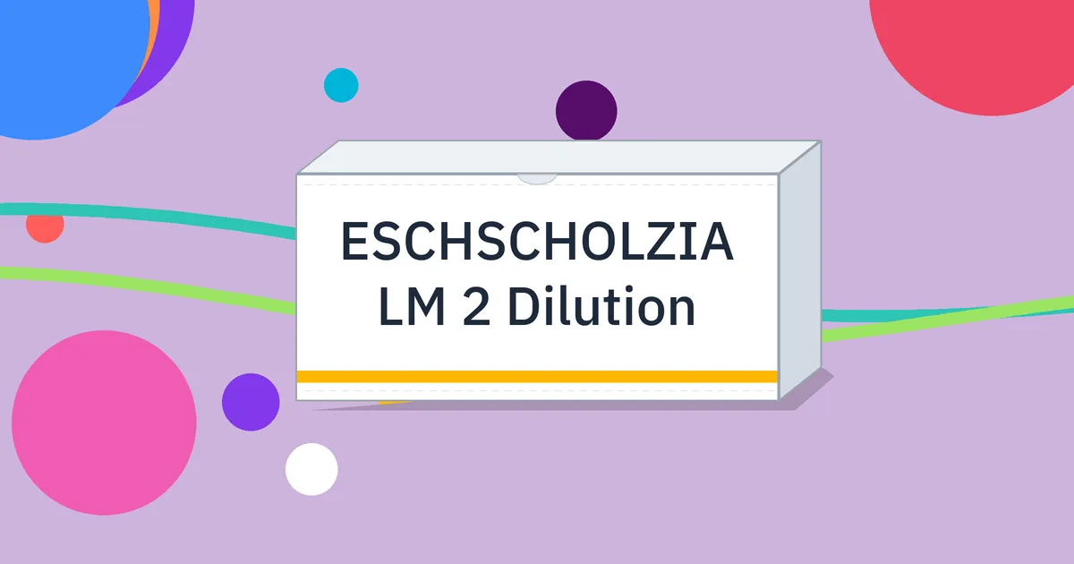 Symbolbild: Packung mit der Aufschrift ESCHSCHOLZIA LM 2 Dilution (PZN 13479820) – Verfügbarkeit und Bezug in Apotheken in Frankfurt am Main