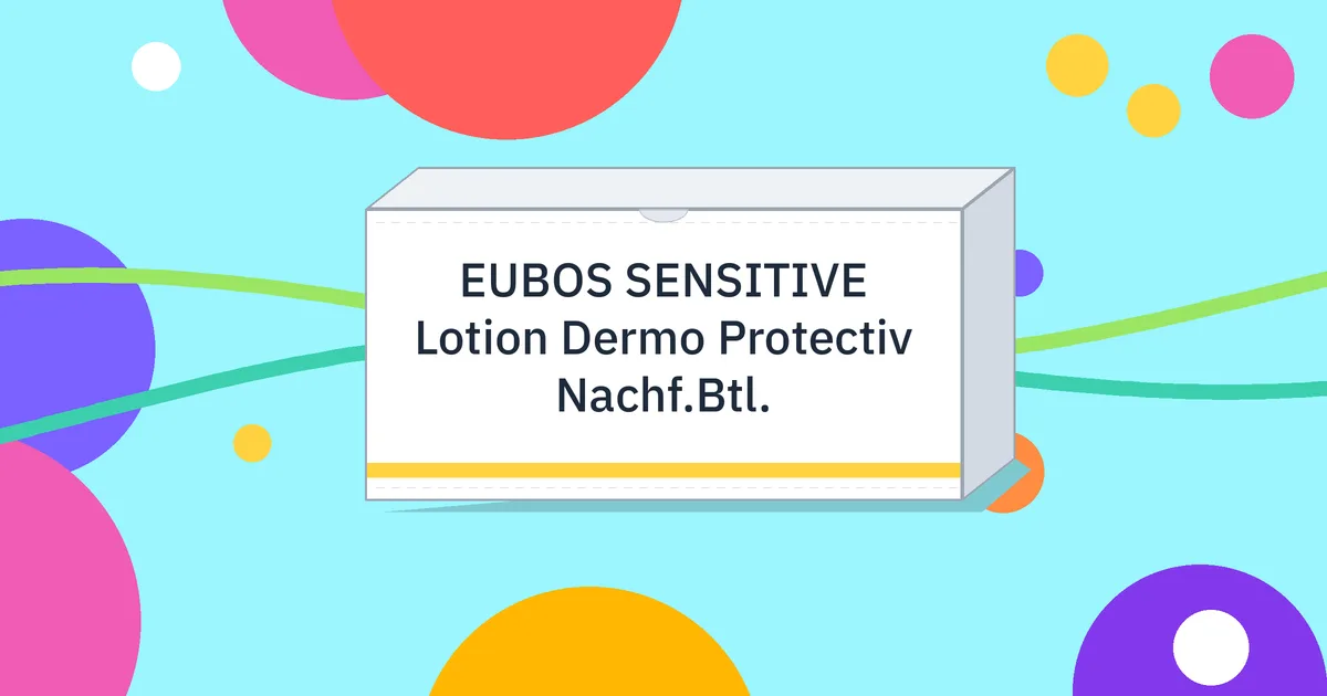 Symbolbild: Packung mit der Aufschrift EUBOS SENSITIVE Lotion Dermo Protectiv Nachf.Btl. (PZN 03238860) – Verfügbarkeit und Bezug in Apotheken in Frankfurt am Main