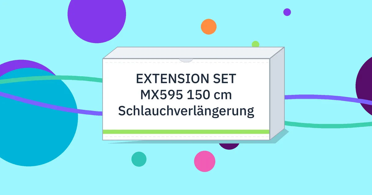 Symbolbild: Packung mit der Aufschrift EXTENSION SET MX595 150 cm Schlauchverlängerung (PZN 18255746) – Verfügbarkeit und Bezug in Apotheken in Frankfurt am Main