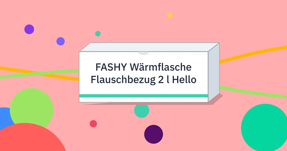 Symbolbild: Packung mit der Aufschrift FASHY Wärmflasche Flauschbezug 2 l Hello (PZN 18026282) – Verfügbarkeit und Bezug in Apotheken in Frankfurt am Main