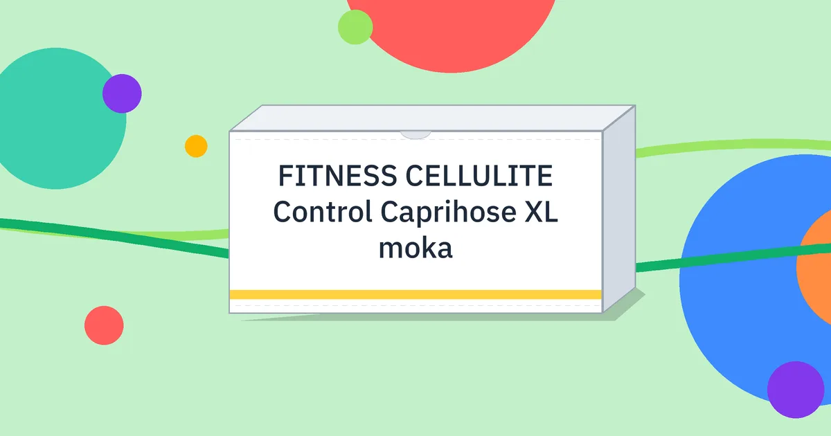 Symbolbild: Packung mit der Aufschrift FITNESS CELLULITE Control Caprihose XL moka (PZN 16191775) – Verfügbarkeit und Bezug in Apotheken in Frankfurt am Main