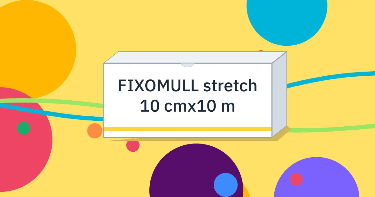 Symbolbild: Packung mit der Aufschrift FIXOMULL stretch 10 cmx10 m (PZN 18395269) – Verfügbarkeit und Bezug in Apotheken in Frankfurt am Main