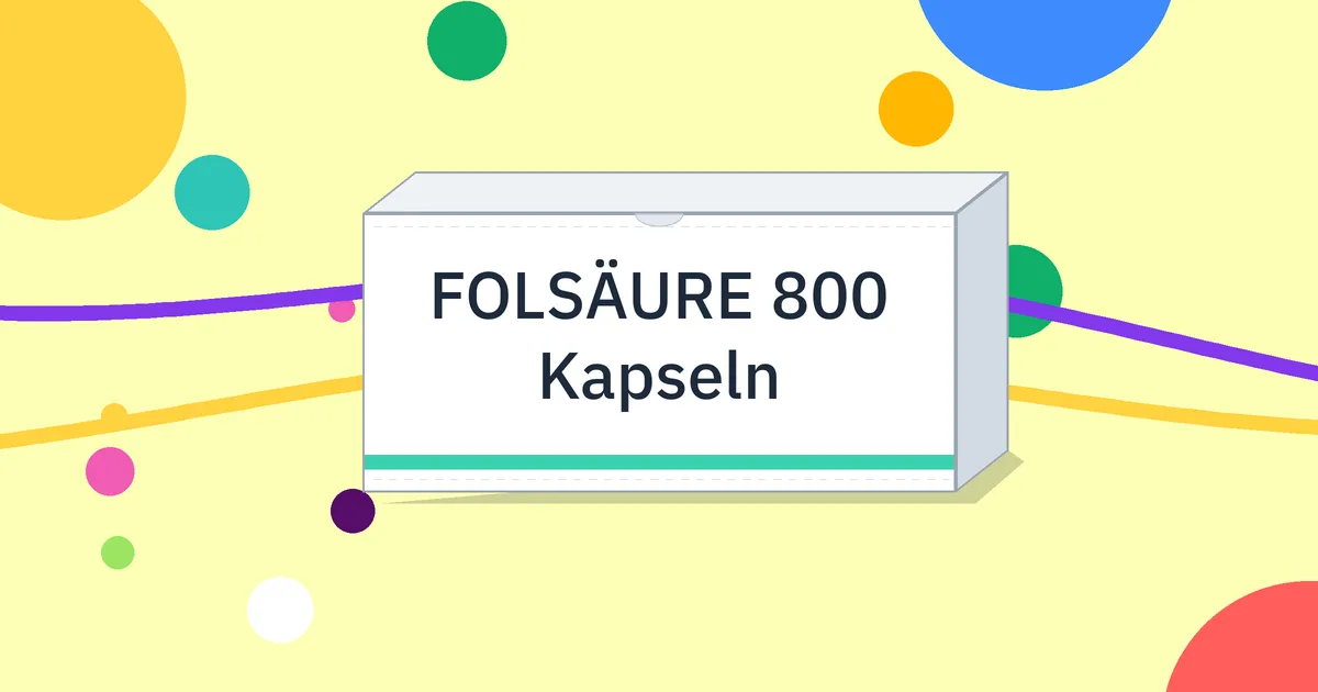 Symbolbild: Packung mit der Aufschrift FOLSÄURE 800 Kapseln (PZN 18665527) – Verfügbarkeit und Bezug in Apotheken in Frankfurt am Main
