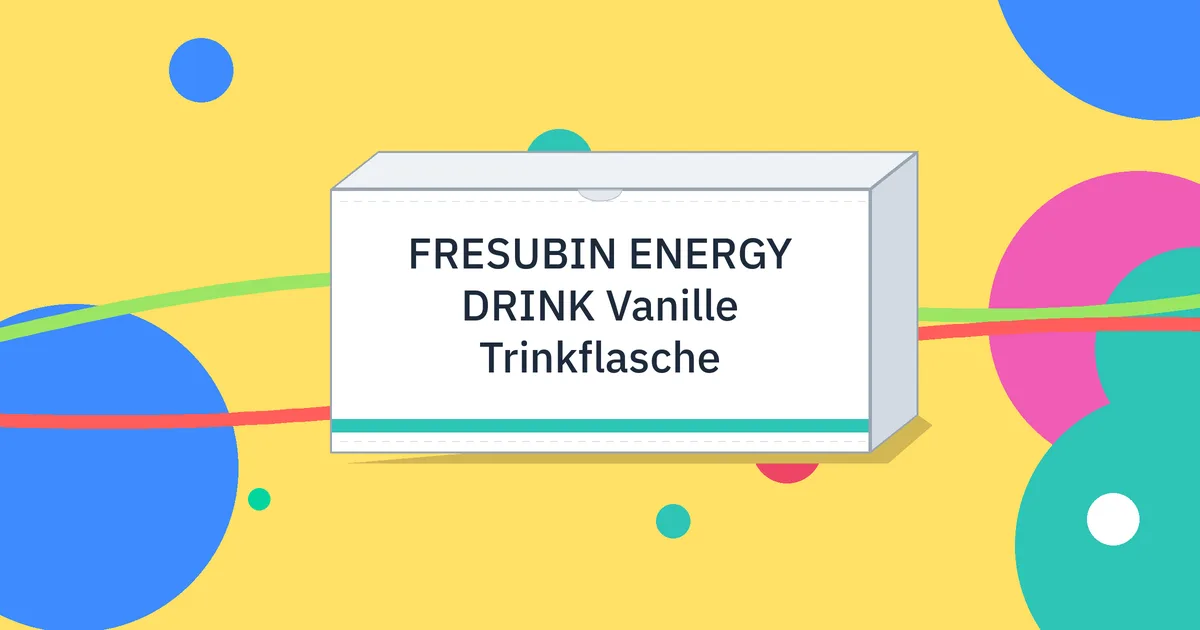 Symbolbild: Packung mit der Aufschrift FRESUBIN ENERGY DRINK Vanille Trinkflasche (PZN 19843267) – Verfügbarkeit und Bezug in Apotheken in Frankfurt am Main