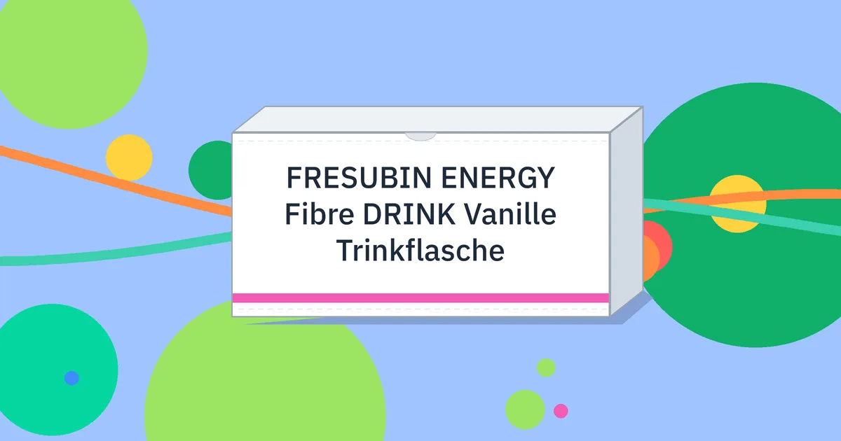 Symbolbild: Packung mit der Aufschrift FRESUBIN ENERGY Fibre DRINK Vanille Trinkflasche (PZN 06894990) – Verfügbarkeit und Bezug in Apotheken in Frankfurt am Main