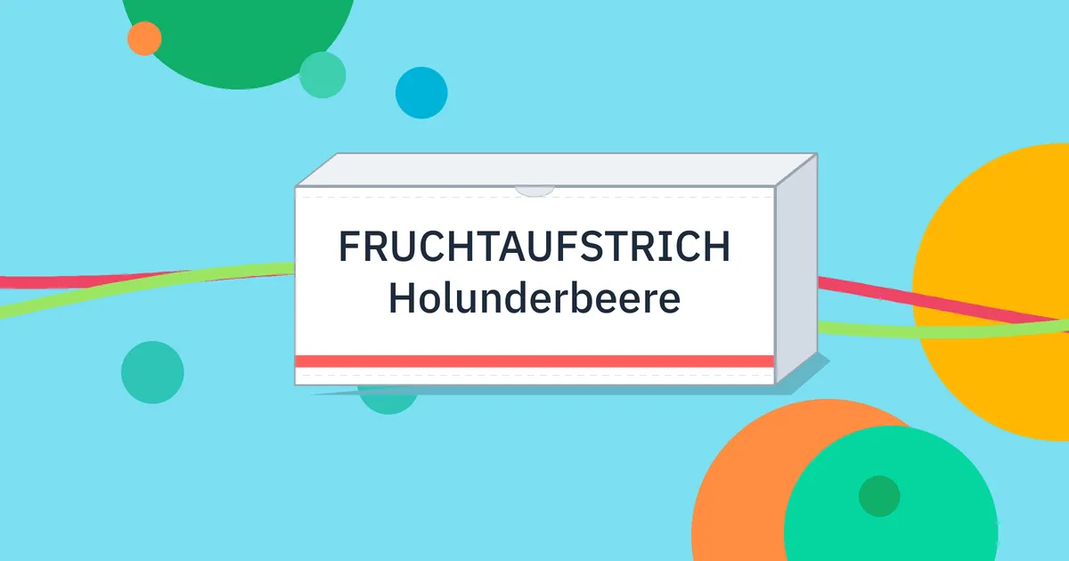 Symbolbild: Packung mit der Aufschrift FRUCHTAUFSTRICH Holunderbeere (PZN 09649469) – Verfügbarkeit und Bezug in Apotheken in Frankfurt am Main