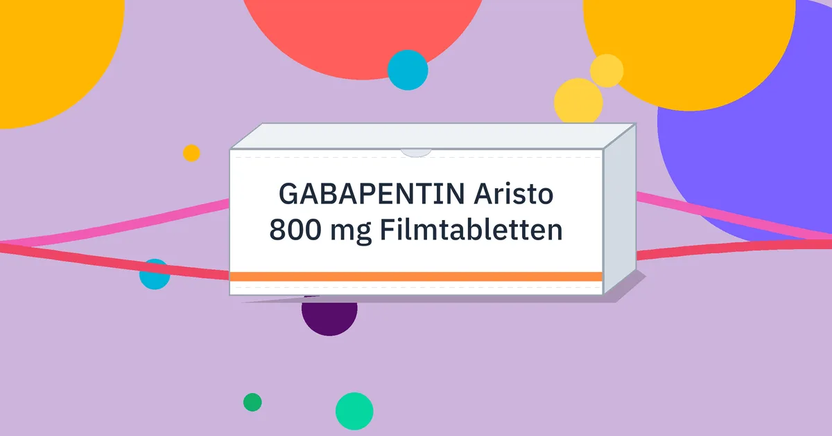 Symbolbild: Packung mit der Aufschrift GABAPENTIN Aristo 800 mg Filmtabletten (PZN 05509470) – Verfügbarkeit und Bezug in Apotheken in Frankfurt am Main