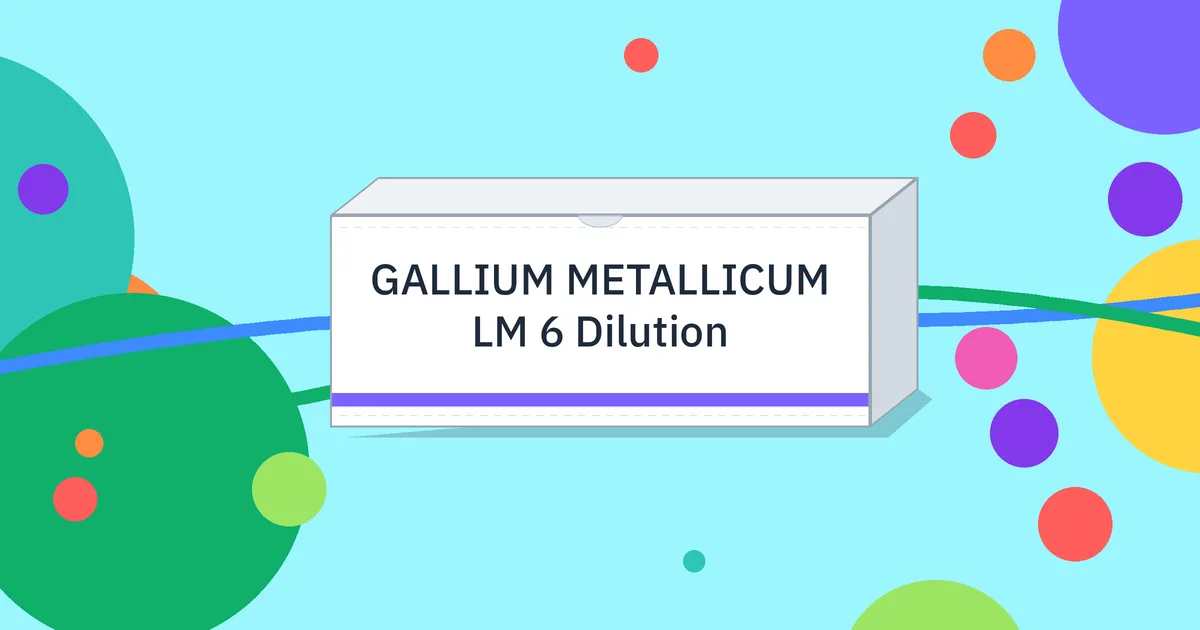 Symbolbild: Packung mit der Aufschrift GALLIUM METALLICUM LM 6 Dilution (PZN 12874810) – Verfügbarkeit und Bezug in Apotheken in Frankfurt am Main